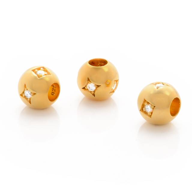 008ct Diamond Balance Bead In 18k Gold Plating My Name Necklace Canada