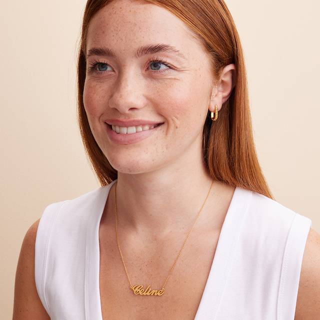 Classic Cocktail Name Necklace In 18k Gold Plating My Name Necklace