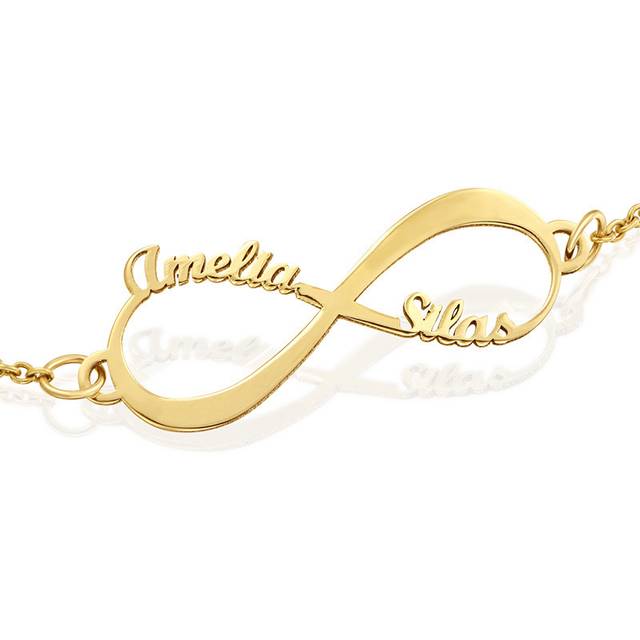 Personalized Infinity Name Bracelet in 14K Solid Yellow Gold | My Name ...