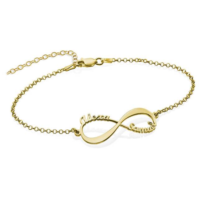 Personalized Infinity Name Bracelet in 18K Gold Plating | My Name ...
