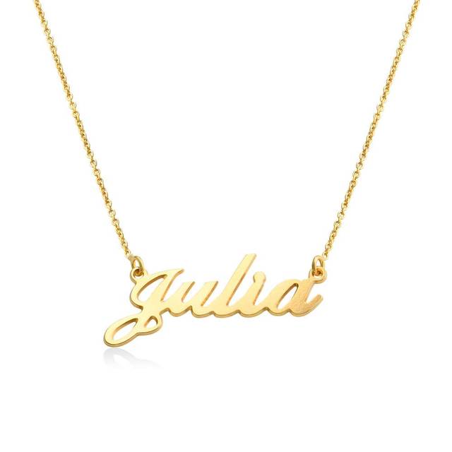 Classic Cocktail Name Necklace In 18k Gold Vermeil My Name Necklace