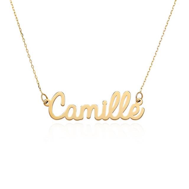 Personalized Cursive Name Necklace in 10K Solid Yellow Gold | My Name ...